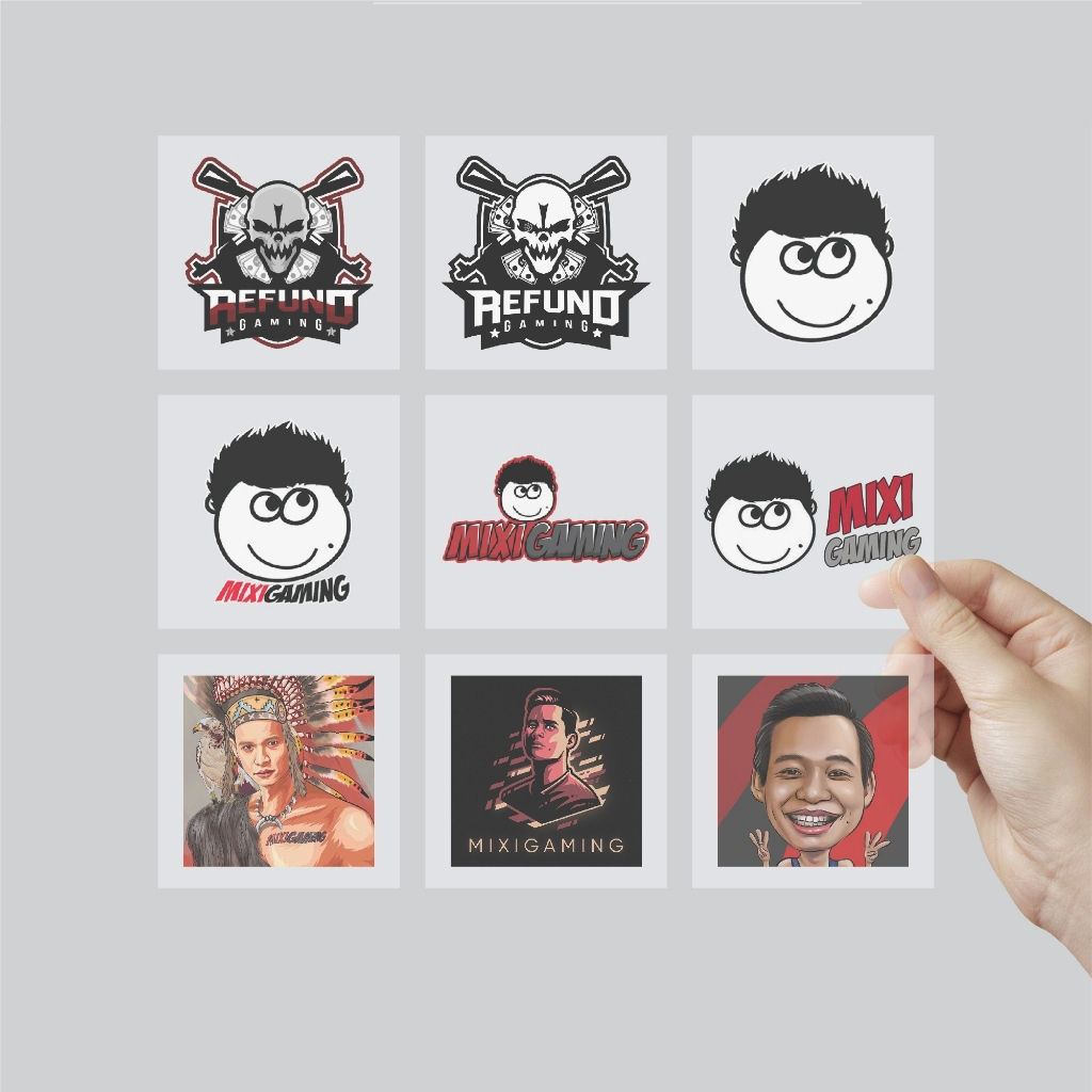 Hình Ép Nhiệt Logo Refund, Hình Ủi Nhiệt Logo Mixi Gaming, Hình In PET ...
