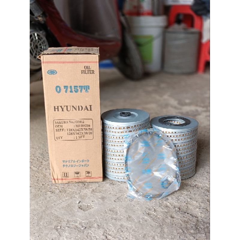 [ Mã O-7157T ] Bộ loc nhớt động cơ Huyndai HD6D22, Mitsu Fuso 8DC9 (bộ ...