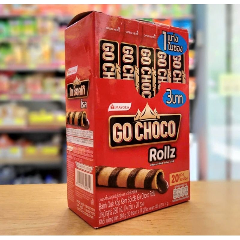 Bánh quế nhân socola GO CHOCO Rolls 280g | Shopee Việt Nam