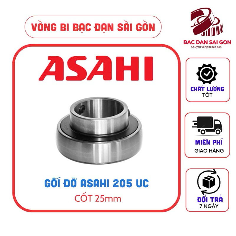 Gối Đỡ Vòng Bi Bạc Đạn ASAHI NHẬT UC 204 205 206 207 208 209 210 211 212 213 214 | Shopee Việt Nam