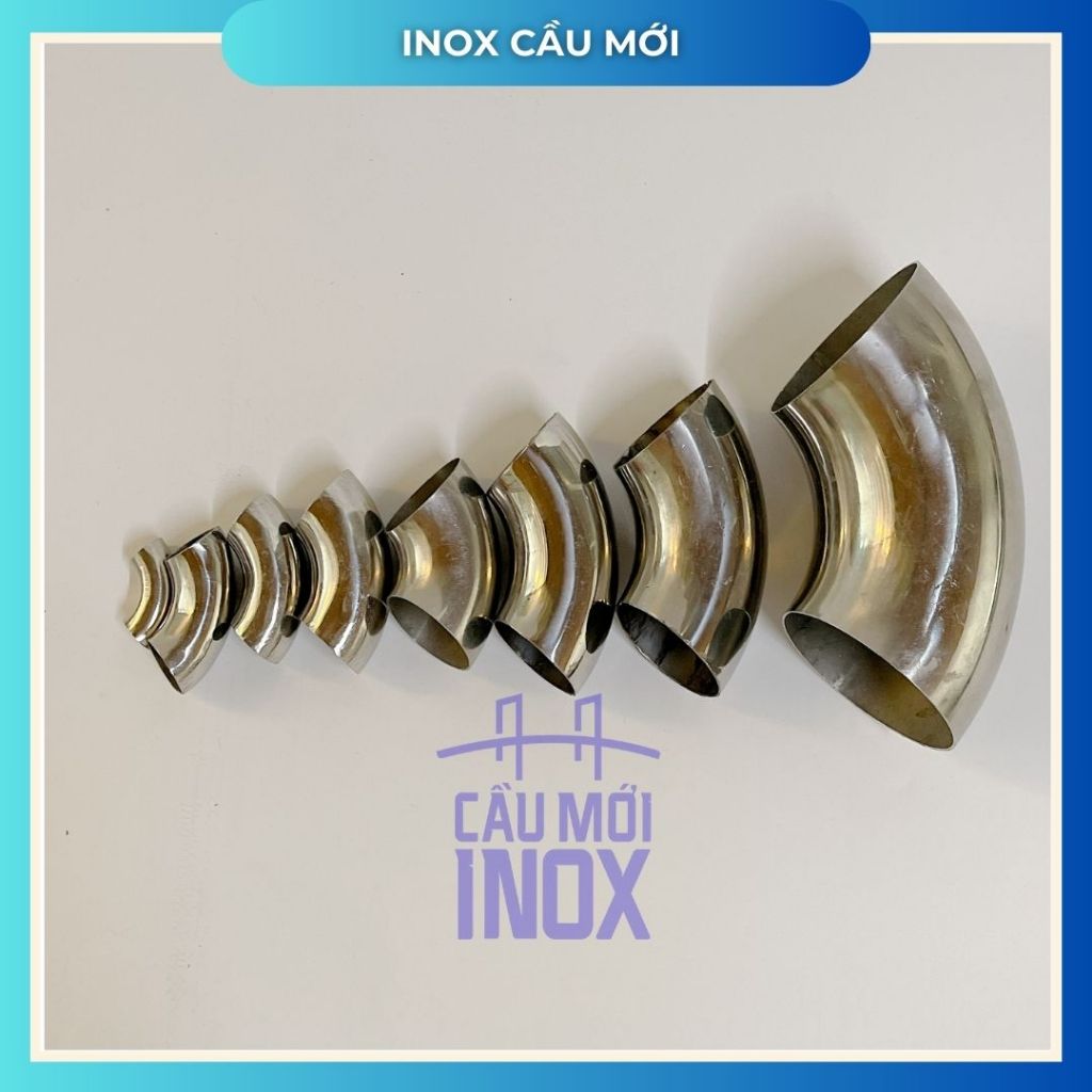 Cút Inox 304, dày 1ly-1.5ly, kích thước D16-D19-D22-D25-D27-D32-D34-D38 ...