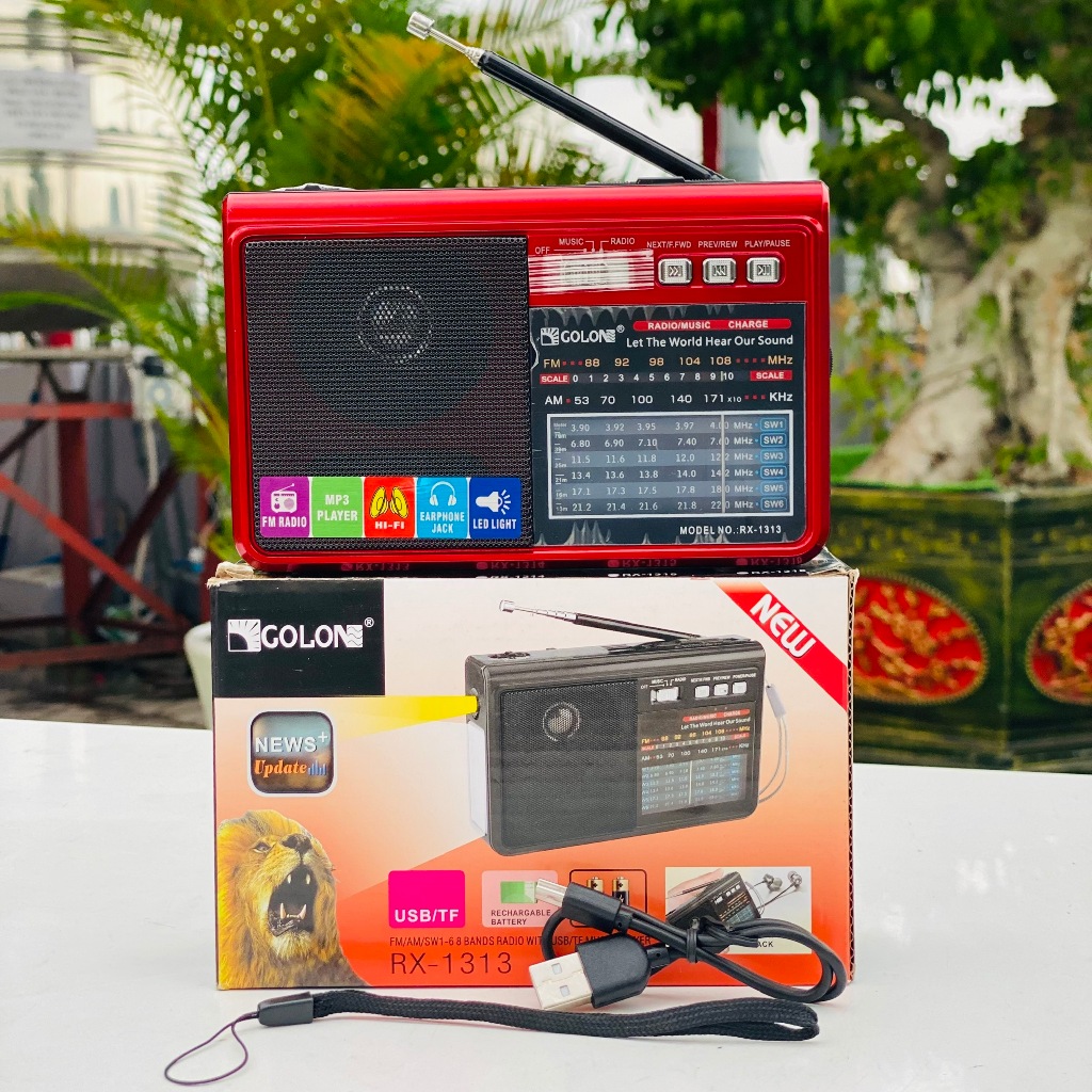 [ Đài Radio giá rẻ ] ĐÀI RX 1313 , Kết Nối Đa Dạng, Thích Hợp Nghe Nhạc, Đài FM, Tin Tức, Thời ...