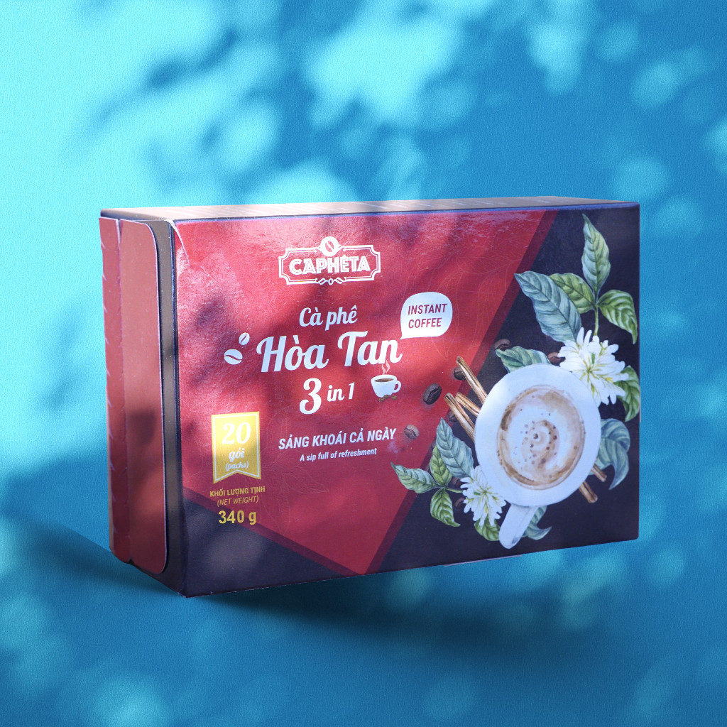 CAPHETA - Cà phê hòa tan 3in1 (Đỏ) 340g | Shopee Việt Nam
