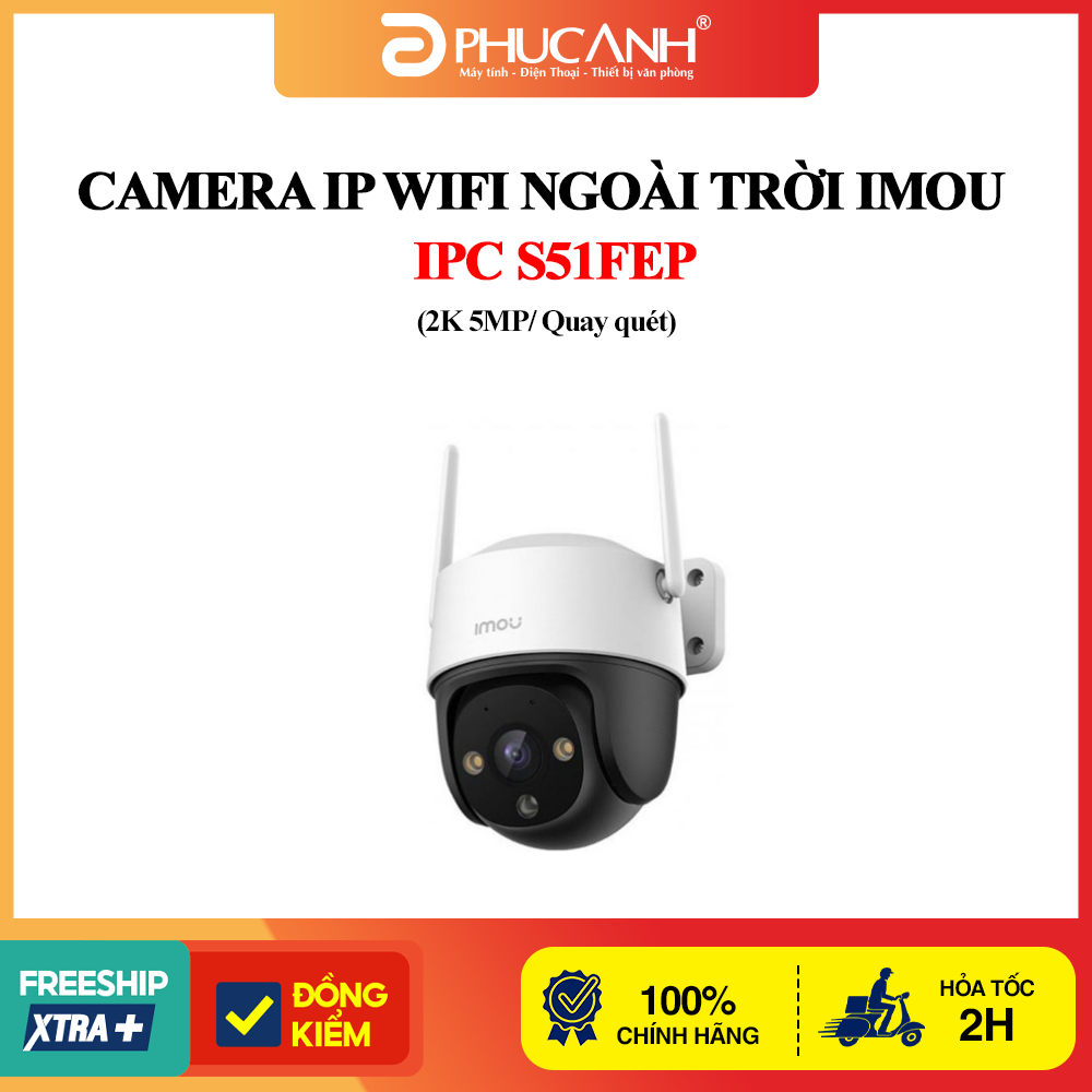 Camera ip wifi ngoài trời imou IPC S51FEP (2K 5MP/ Quay quét) | Shopee ...