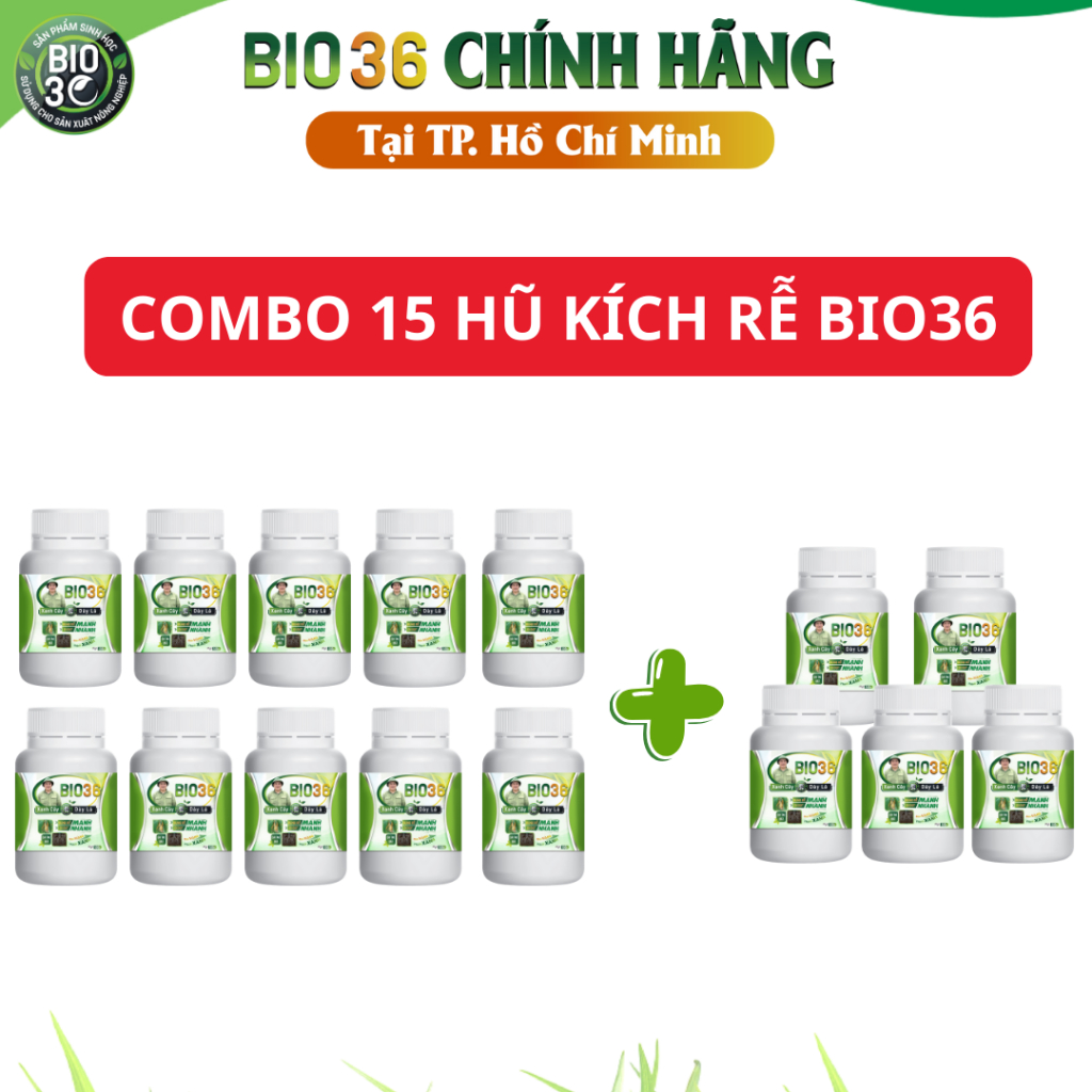 [Bio36 Chính Hãng] (Combo 15 Hũ) Bio 36 Kích Rễ Mạnh, Đẩy Đọt Nhanh ...