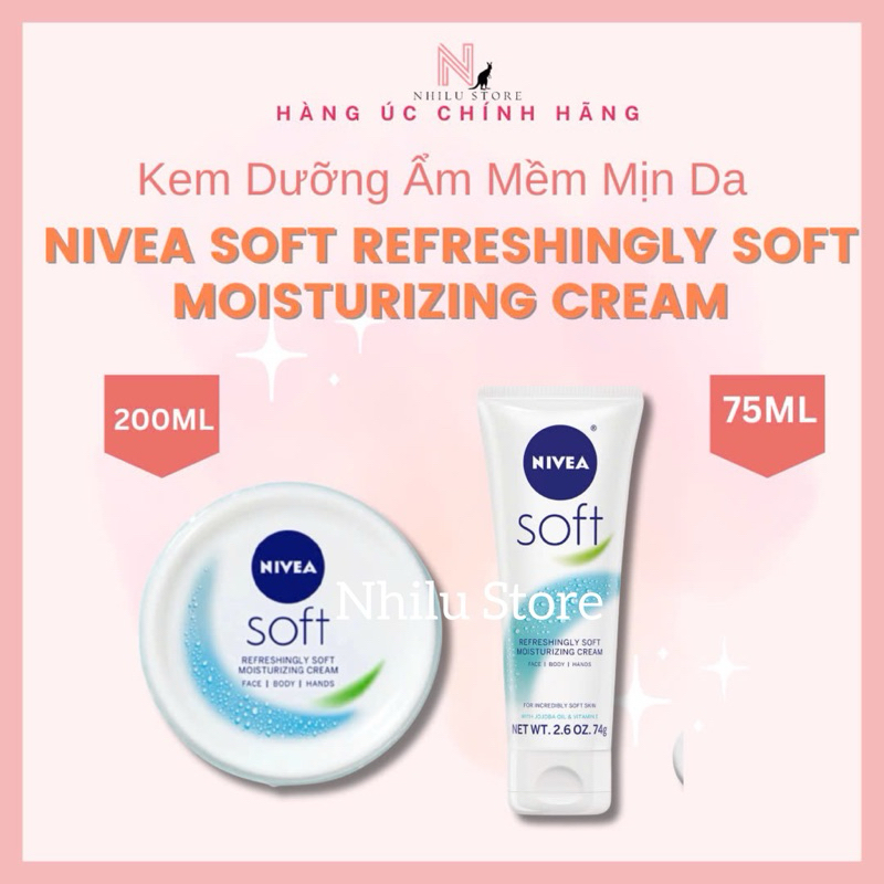 Kem Dưỡng Ẩm Mềm Da Nivea Soft Refreshingly Soft Moisturizing Cream ...