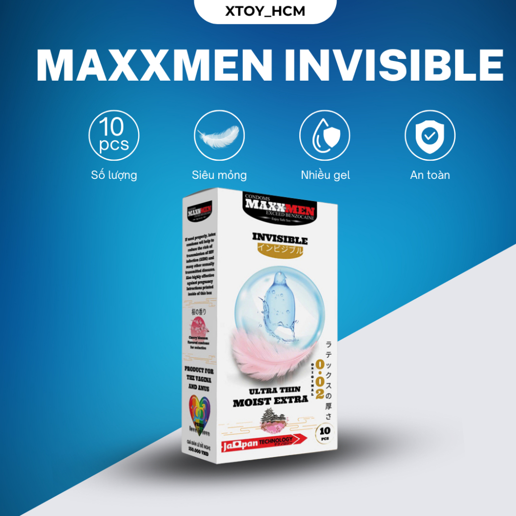 Bao cao su 49mm Maxxmen Invisible hương hoa anh đào size nhỏ siêu mỏng kéo dài quan hệ | Shopee ...
