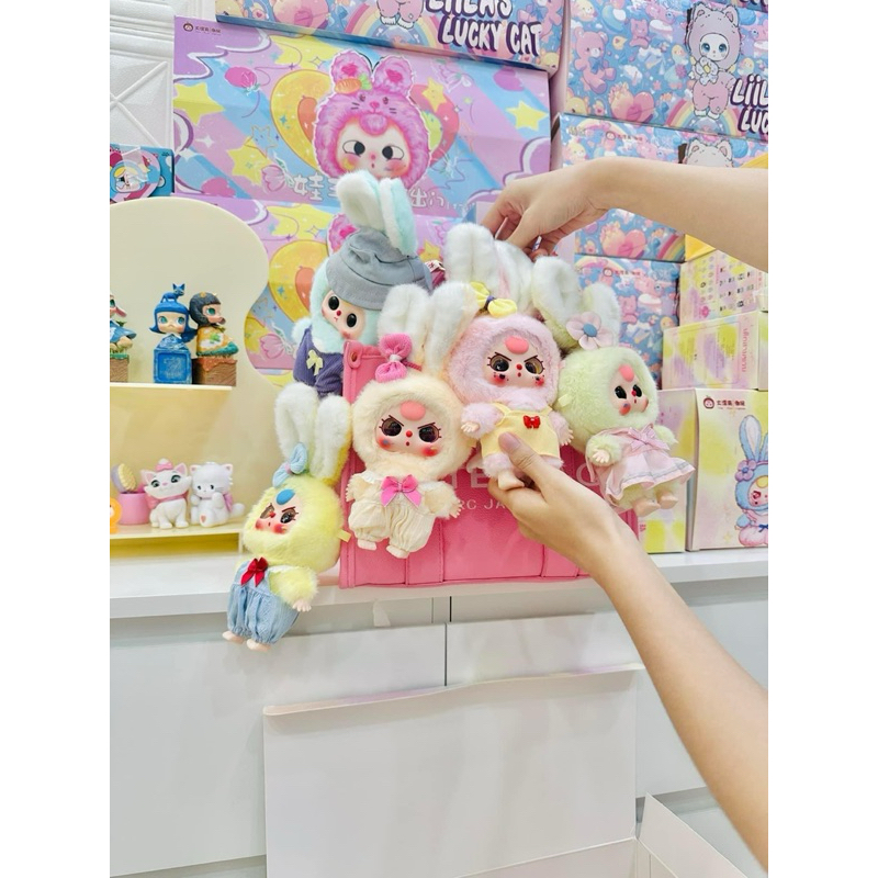 [ Chính Hãng] THỎ BABY THREE BUNNY Macaron Blind box MÓC KHOÁ | Shopee ...