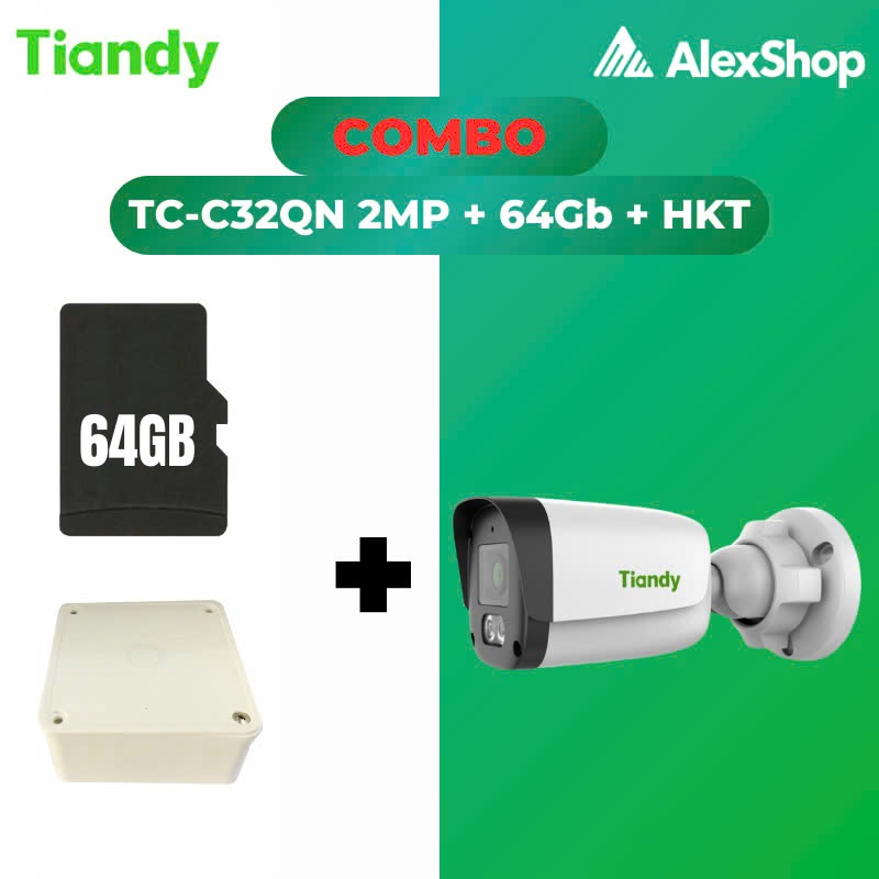 [COMBO] Camera Tiandy TC-C32QN 2MP + Thẻ 64GB + Hộp Kĩ Thuật | Shopee ...