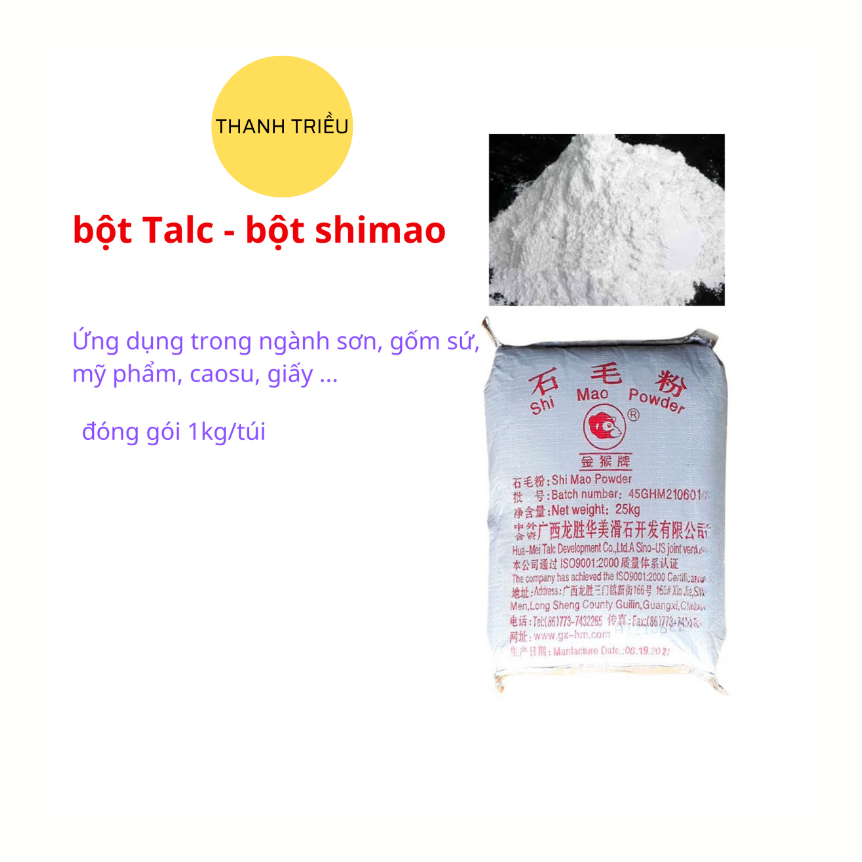 Bột Talc-bột shimao làm chất độn, bột trét (1kg/túi) | Shopee Việt Nam