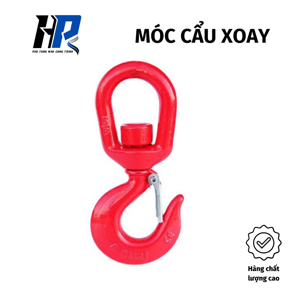 Móc Cẩu Xoay - Tải Trọng 1T, 2T, 3T, 5T - Thép Hợp Kim Siêu Bền, Xoay 360 Độ - phụ tùng HP ...
