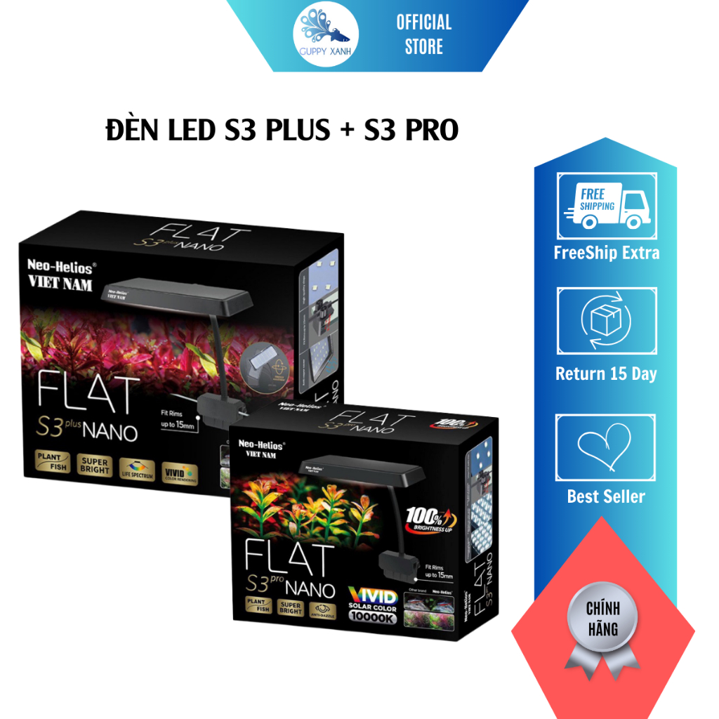 Đèn Led Neo Flat Nano S3 Plus + S3 Pro Natural Đỏ Cá Không Đỏ Nước mini ...
