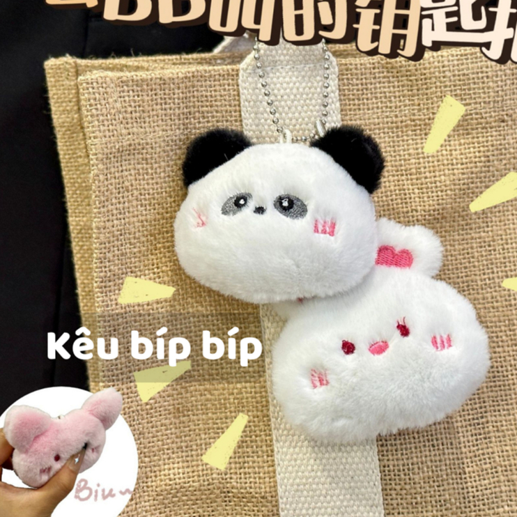 Móc khóa cute kêu bíp bíp đeo balo cặp túi quà tặng học sinh bé gái ...