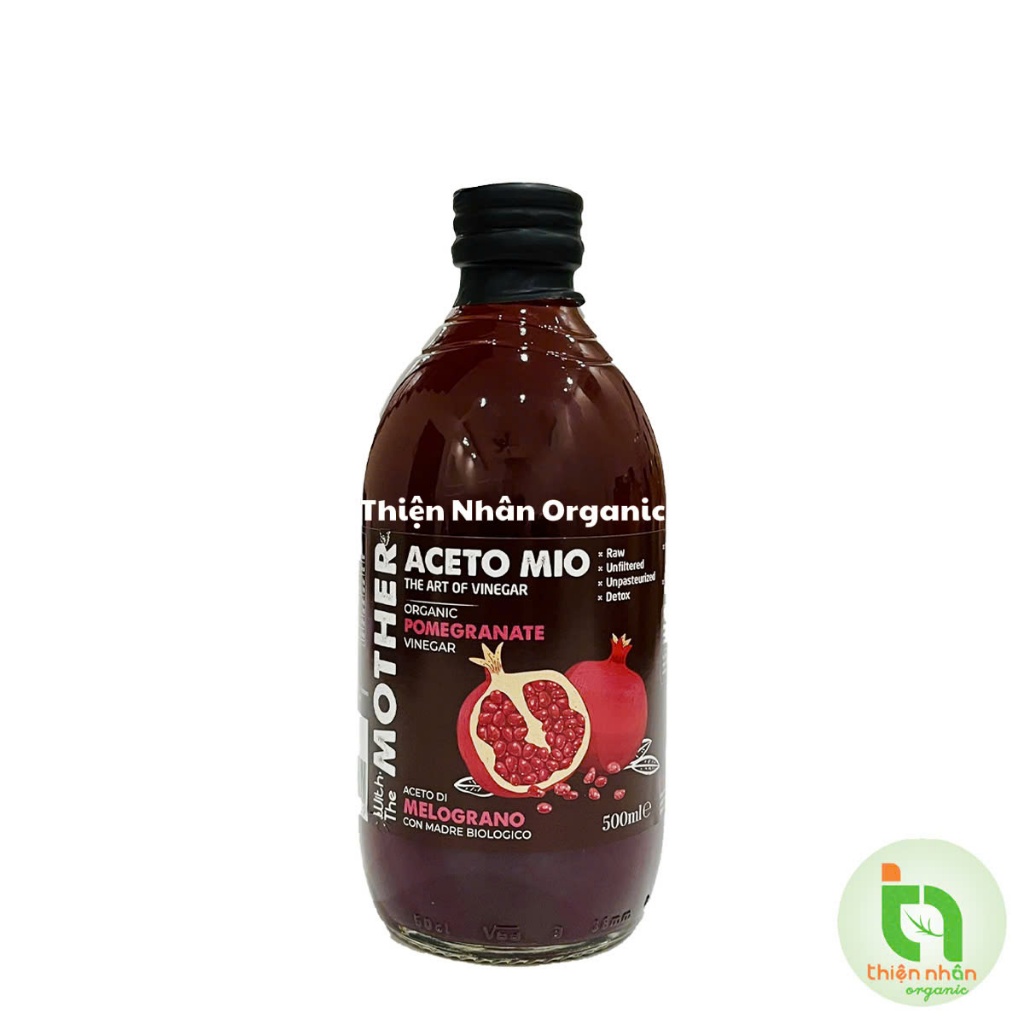 Giấm Lựu Hữu Cơ Aceto Mio có giấm cái Organic Pomegranate Vinegar with ...