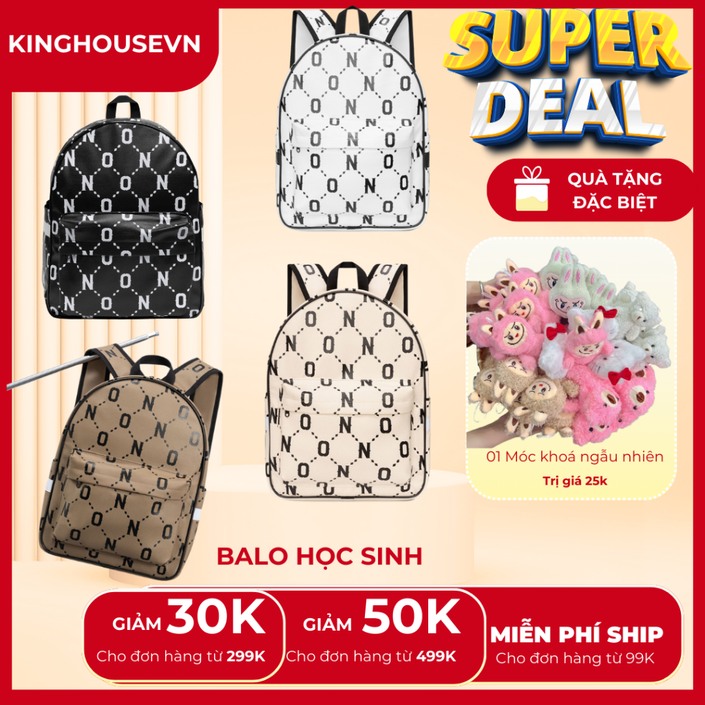 Balo Da GON Đi Học- Đi Chơi Unisex Chống Nước Balo - Màu Đen 01 ...