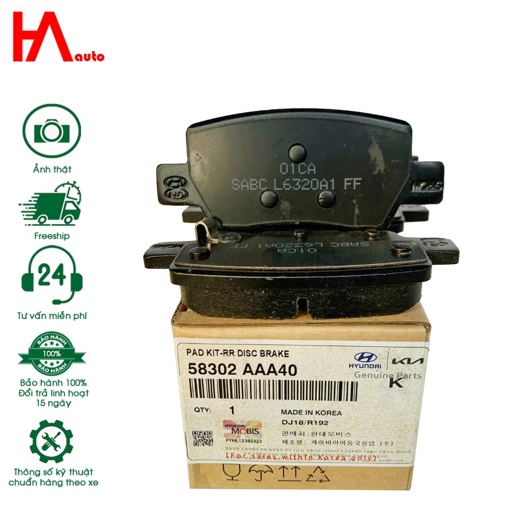 [Chính Hãng] Má phanh sau Hyundai Elantra đời 2021+. Mã 58302-AAA40 X ...