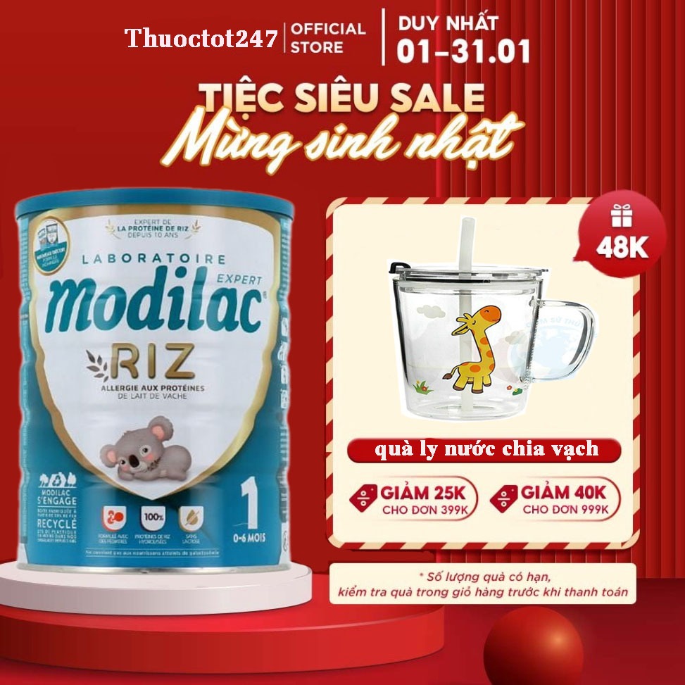 Sữa Modilac Riz Số 1,2,3 Lon 800g sữa bột công thức giúp bé dị ứngng ...