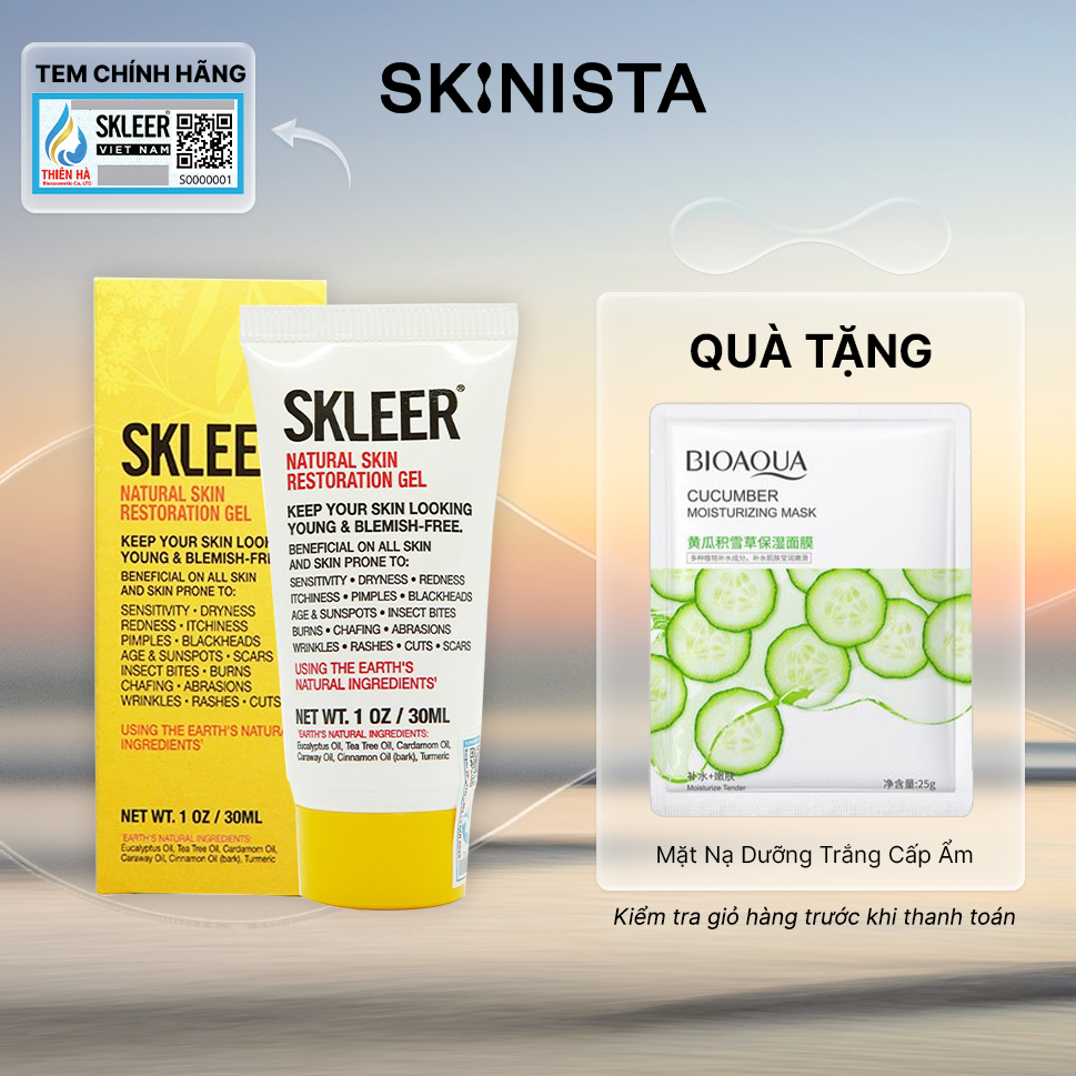 Gel Skleer Natural Skin Restoration giảm mụn, thâm, sẹo, làm dịu da ...