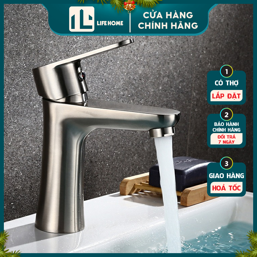 Vòi Rửa Mặt Lavabo Nóng Lạnh INOX 304 LIFE HOME Phù Hợp Với Mọi Nhà ...