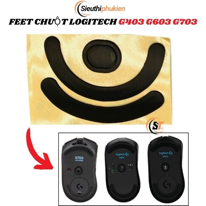 Miếng feet chuột Logitech G403 G603 G703 keo dán sẵn tiện lợi | Shopee Việt Nam