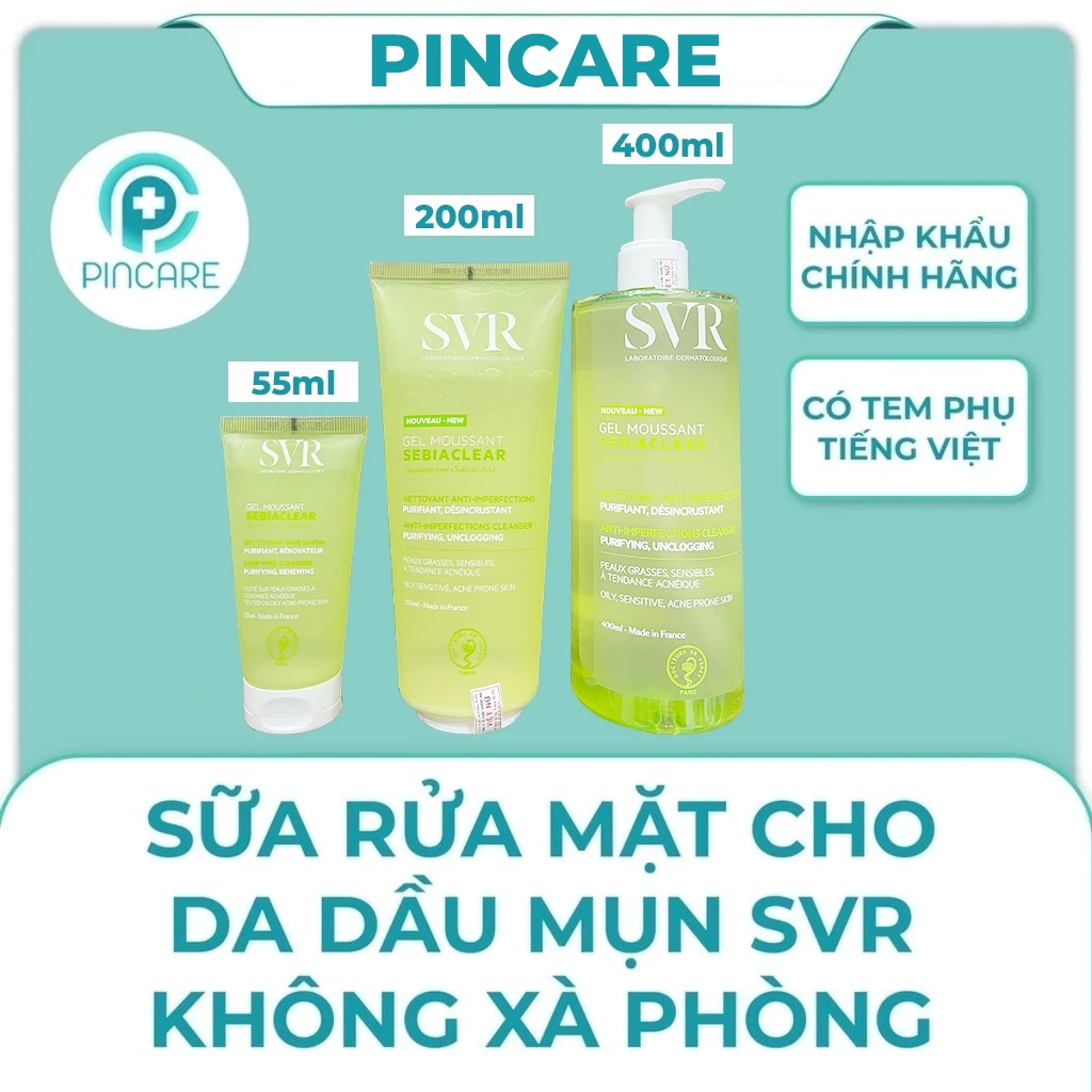 Sữa rửa mặt SVR cho da dầu mụn, srm SVR Sebiaclear Gel Mousant - Hàng ...