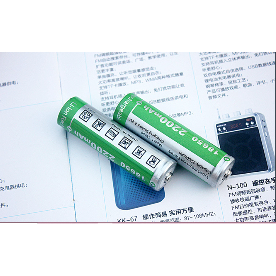 Pin Sạc 18650 2200mah 4.2V Dung Lượng Chuẩn (Xanh Lá) | Shopee Việt Nam