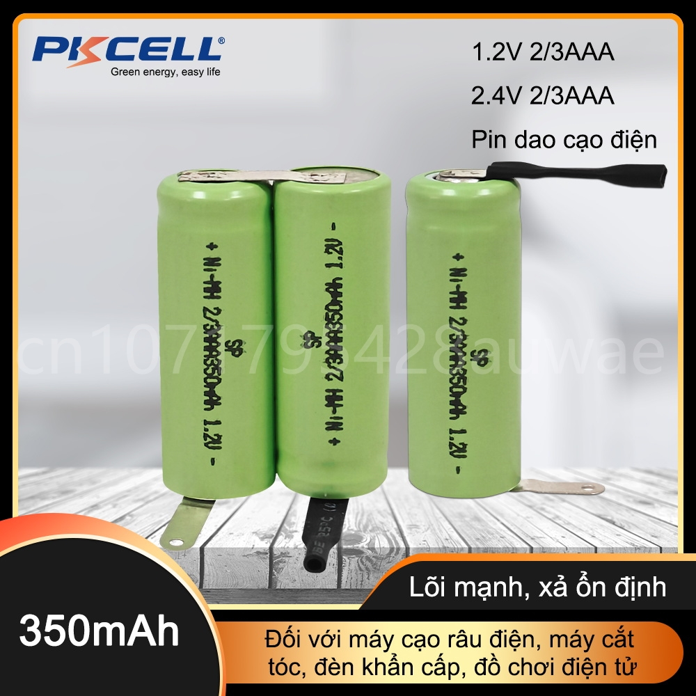 Pin Sạc 2/3AAA NI-MH Điện Áp 1.2V Hoặc 2.4V Dung Lượng 350mAh Dùng Cho ...