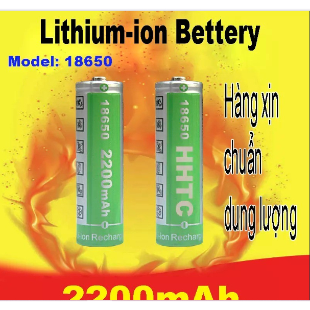 Pin Sạc Cell 18650 Lithium-ion 2200mAh 3.7V Dùng Cho Loa/ Đài/ Máy ...