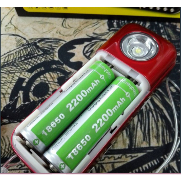 PIN 18650 3.7V 2200mAh dùng cho quạt sạc cầm tay và loa (Tốt) | Shopee ...
