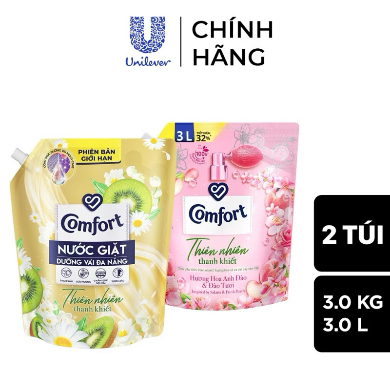 Nước Giặt Comfort Dưỡng Vải Đa Năng Thiên Nhiên Thanh Khiết Túi 3L ...