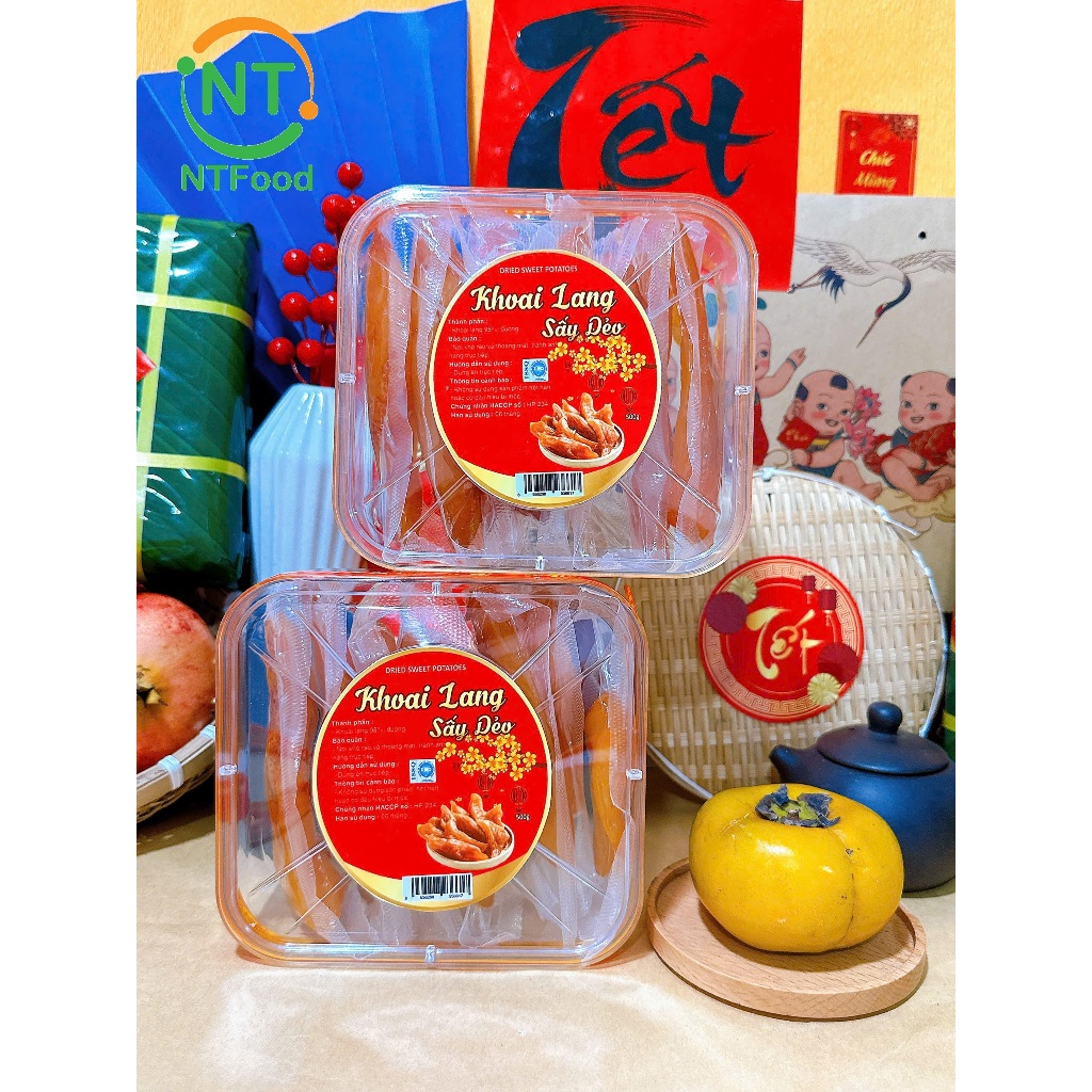 [TẾT Ất Tỵ 2025] Khoai Lang Sấy Dẻo NTFood Hộp Chữ Nhật 500Gr - Nhất Tín Food | Shopee Việt Nam