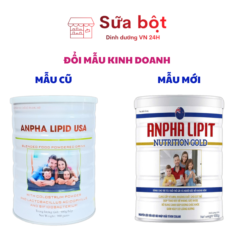Sữa non Anpha Lipid Nutrition Gold 900g-Bổ sung canxi ,tăng cường hệ ...