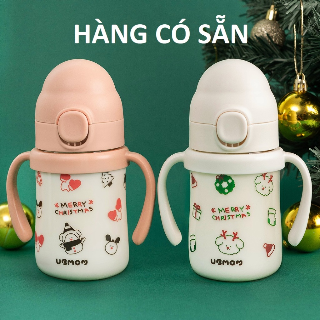 Bình hút Ubmom Giáng Sinh tay cầm size 200ml 280ml Nội địa Hàn (có đổi núm ti Ubmom) | Shopee ...