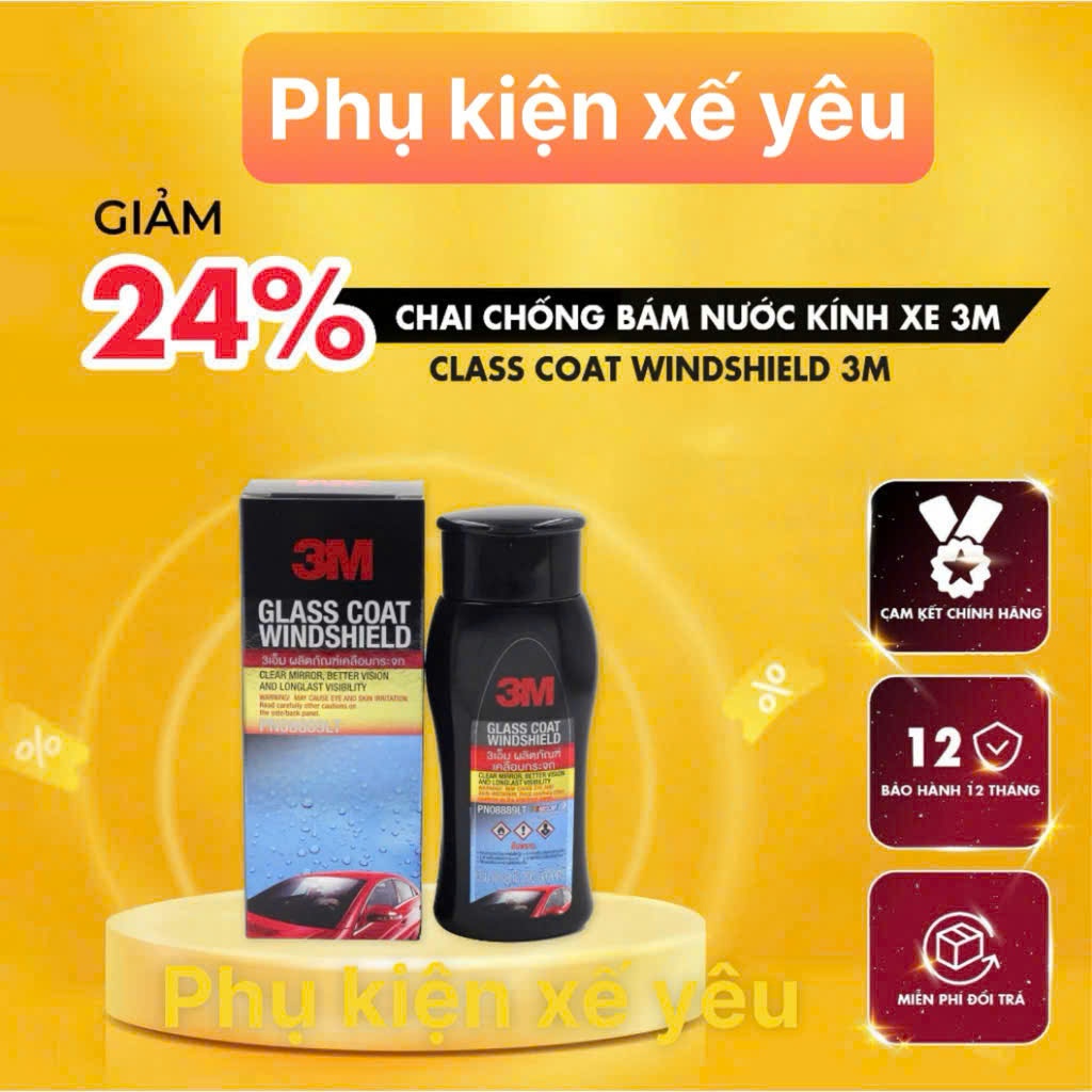 Chai Dung Dịch 3M Chống Bám Nước Trên Kính Xe Windshield 08889 LT 200ml ...