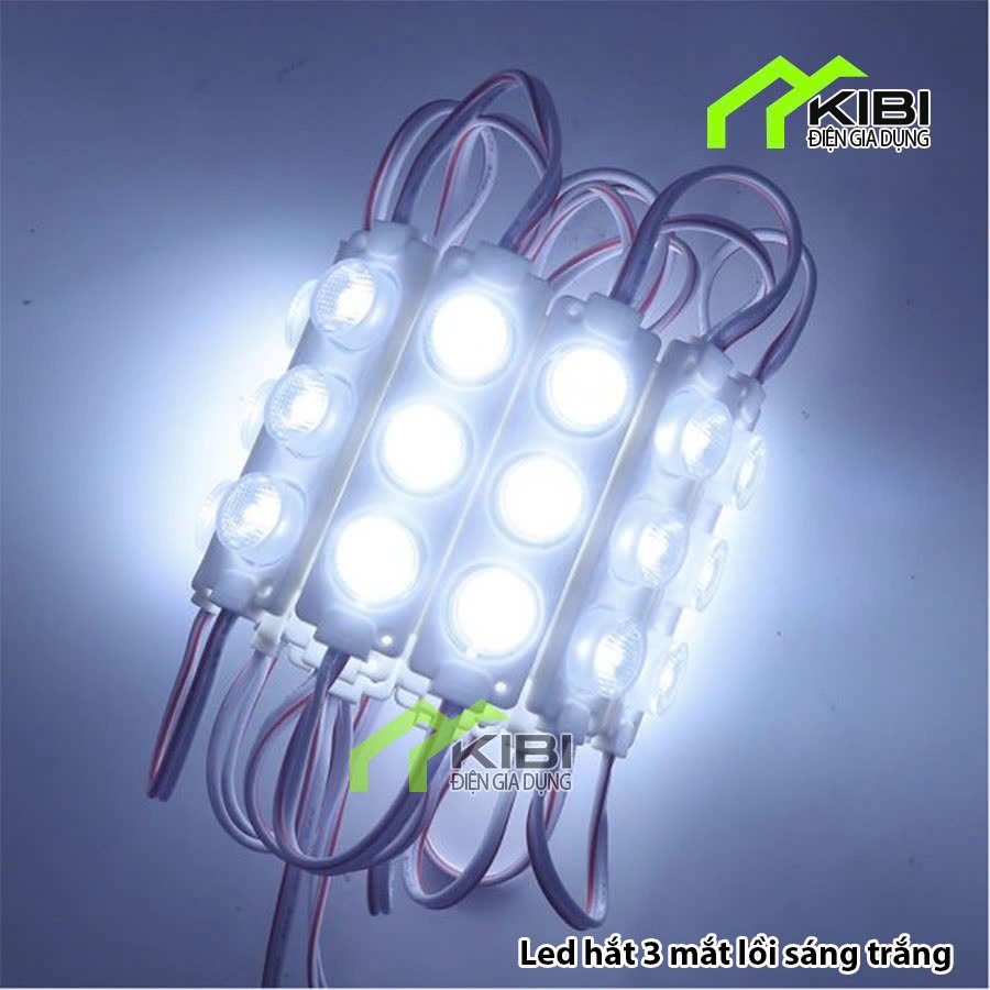 Dây Led dán 12v hắt 3 mắt lồi vỉ 20 thanh, đèn led biển quảng cáo ...