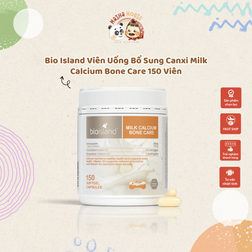 Bio Island Viên Uống Bổ Sung Canxi Milk Calcium Bone Care 150 Viên | Shopee Việt Nam