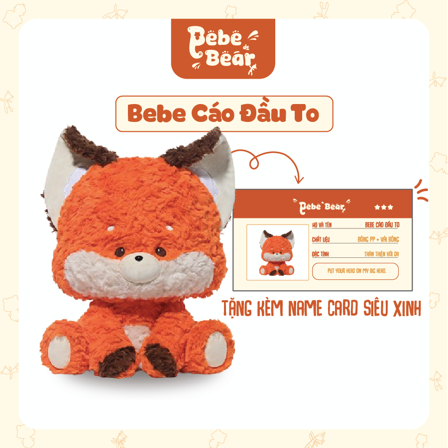 Bebe Cáo Bông Đầu To - Gấu bông hình cáo, gấu bông cáo đáng yêu,gấu ...