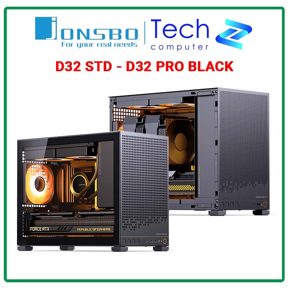 Vỏ case JONSBO D32 STD - D32 PRO Black (mATX/Mid Tower/Màu Đen) | Shopee Việt Nam