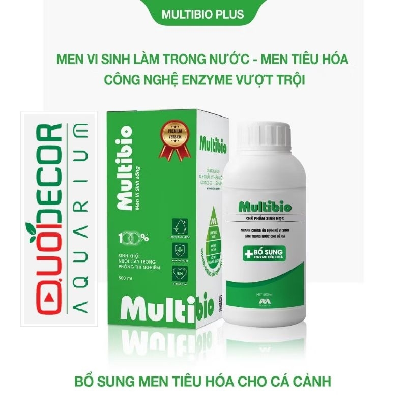 Vi sinh Multibio plus (mẫu mới) | vi sinh bể cá, hồ thuỷ sinh, men vi ...