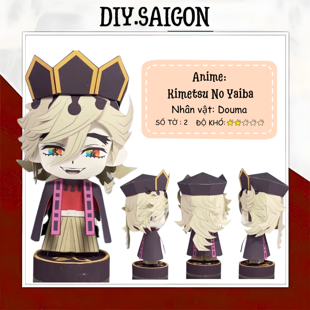 [Kimetsu No Yaiba] - Mô hình giấy Anime Chibi Douma | Shopee Việt Nam