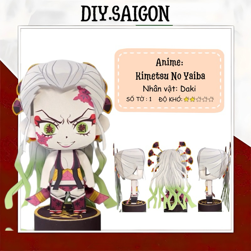 [Kimetsu No Yaiba] - Mô hình giấy Anime Chibi Daki | Shopee Việt Nam