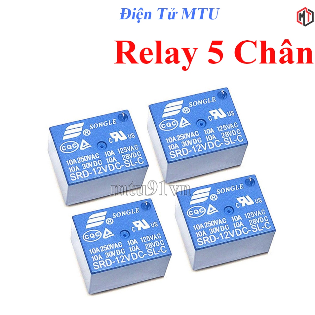 Relay (role) 3V / 5V / 12V / 24V / 48V - 5 chân Songle - SRD-05VDC-SL-C ...