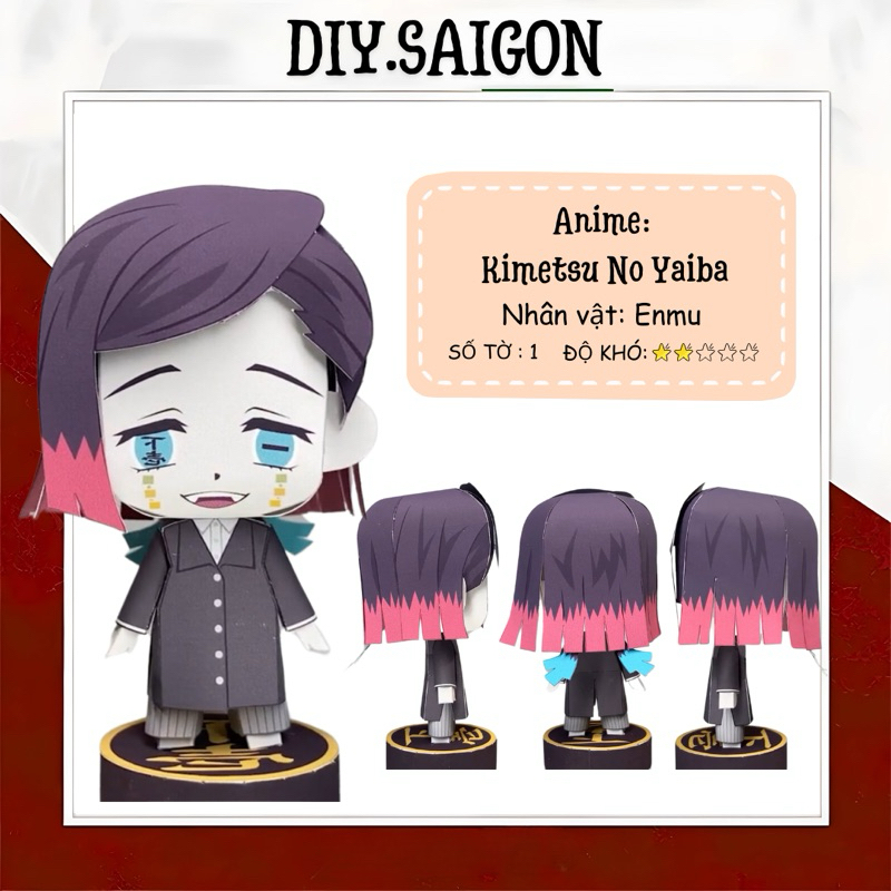 [ Kimetsu No Yaiba] - Mô hình giấy Anime Chibi Enmu | Shopee Việt Nam