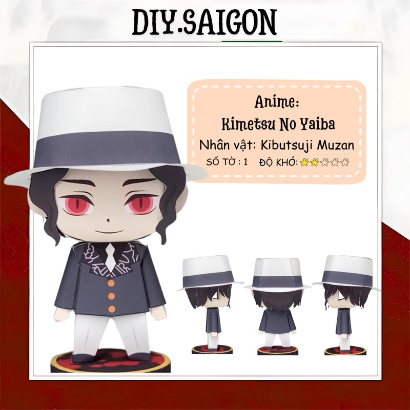 [Kimetsu No Yaiba] - Mô hình giấy Anime Chibi Muzan | Shopee Việt Nam