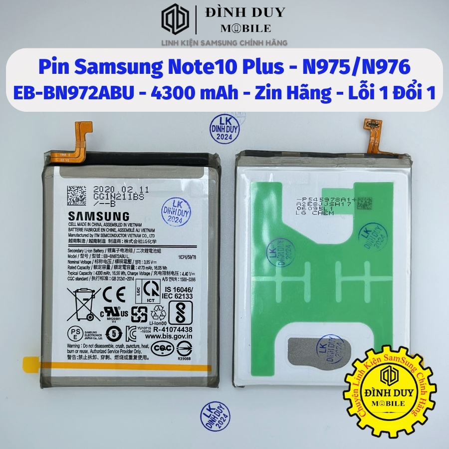 Pin Samsung Galaxy Note10 Plus - N972/N975/N976 - EB-BN972ABU - Zin ...