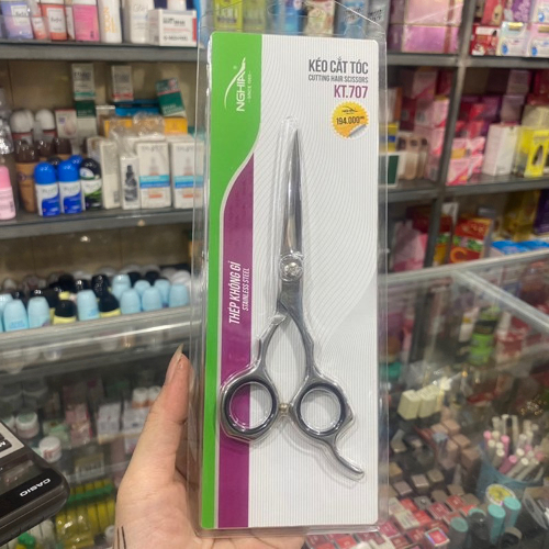 Kéo cắt tỉa tóc KỀM NGHĨA KT707 kéo cắt tóc inox lưỡi ngắn KT.707 | Shopee Việt Nam