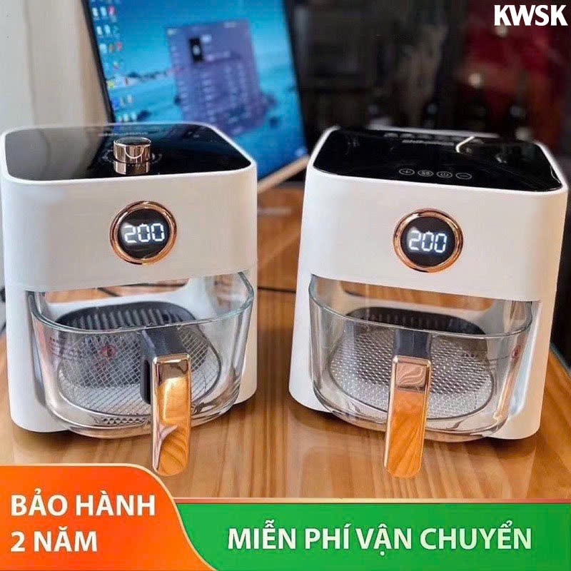 Nồi chiên không dầu KWSK QL-02 dung tích 10L lồng kính xuyên thấu , chiên đều 360 độ [ Bảo hành ...
