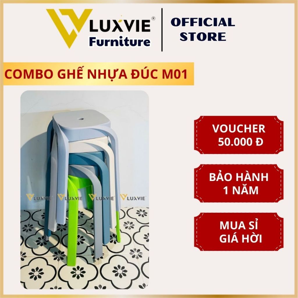 Combo Ghế đôn nhựa M01 | Shopee Việt Nam