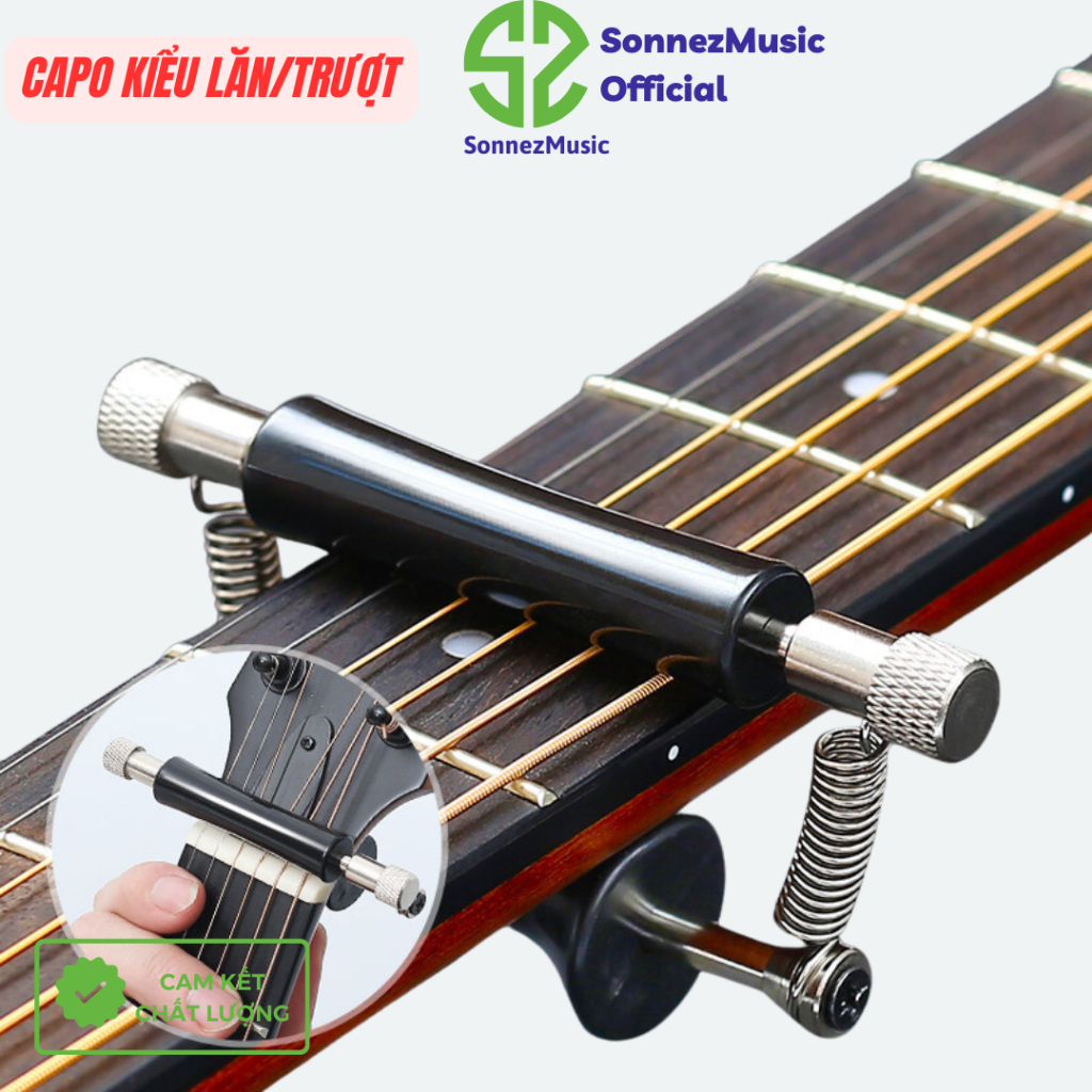 Kẹp capo guitar, capo trượt giúp đổi tone dễ dàng, làm bằng kim loại và ...