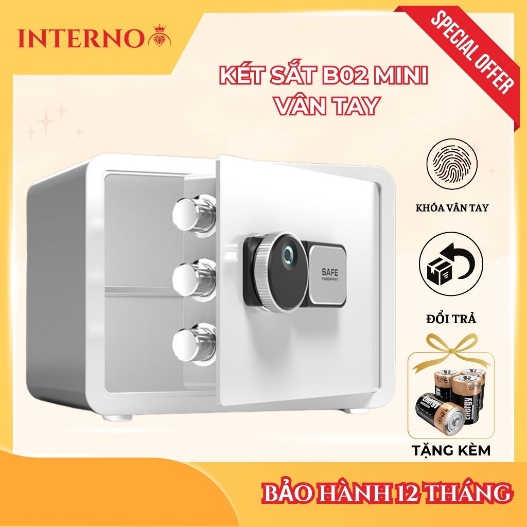 Két Sắt Mini Két Sắt Mini Vân Tay INTERNO Két Mini Mở Khóa Vân Tay Bằng ...